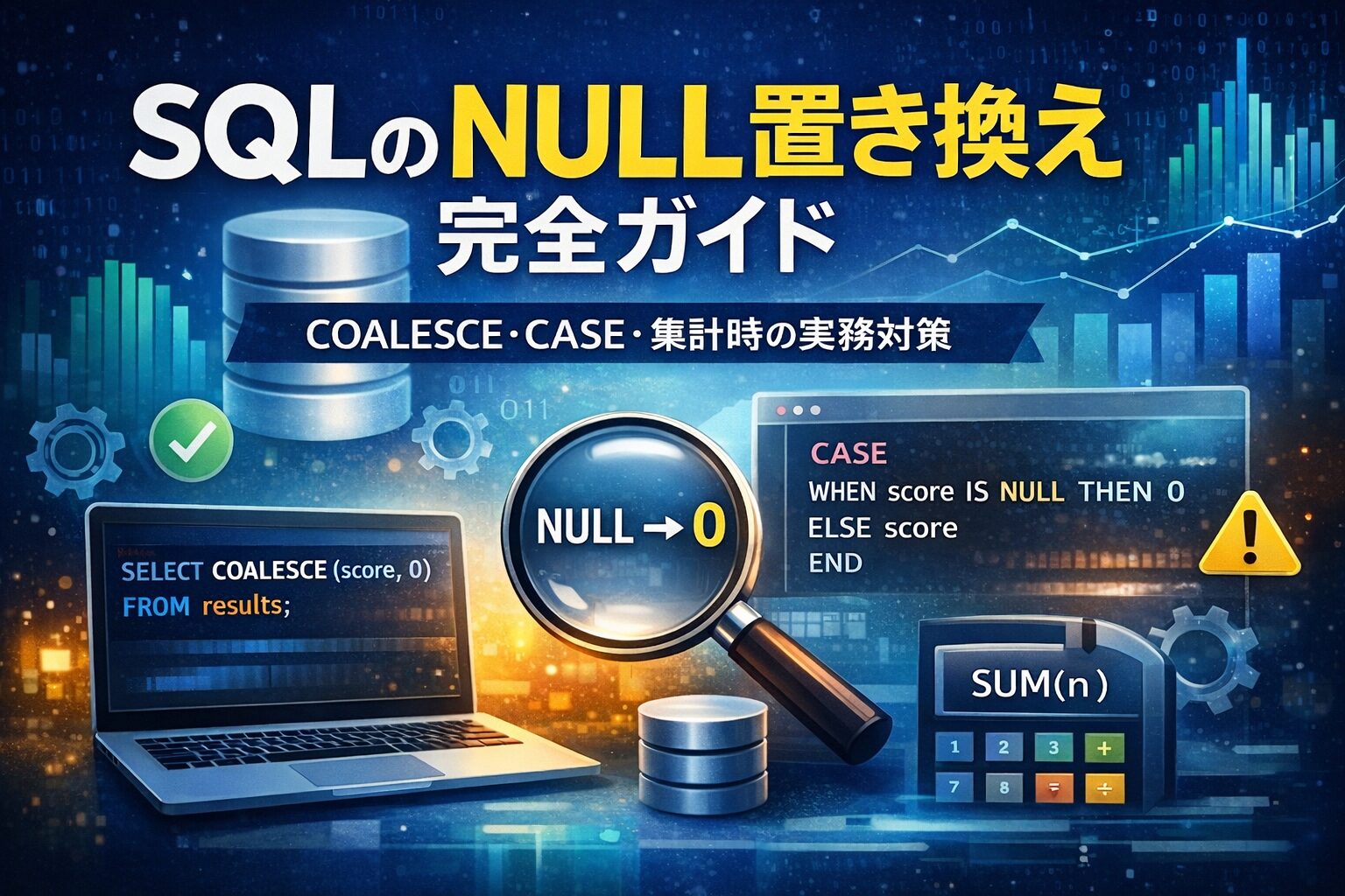 SQLでNULLを置き換える方法を完全解説｜COALESCE・CASE・集計時の実務対策まで | 株式会社ドライブライン